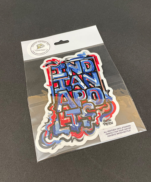 Indianapolis Indiana Vinyl Sticker by Justin Patten – Shop-IHS